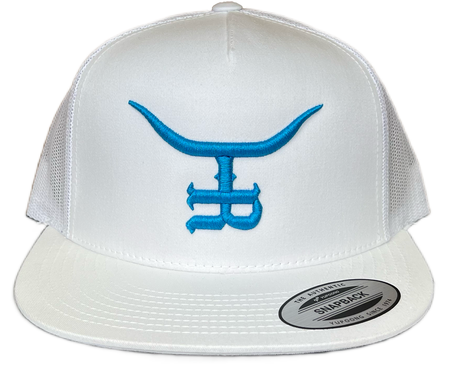 Teal- White Flatbill Trucker SnapBack – The Rancher Hat Co.